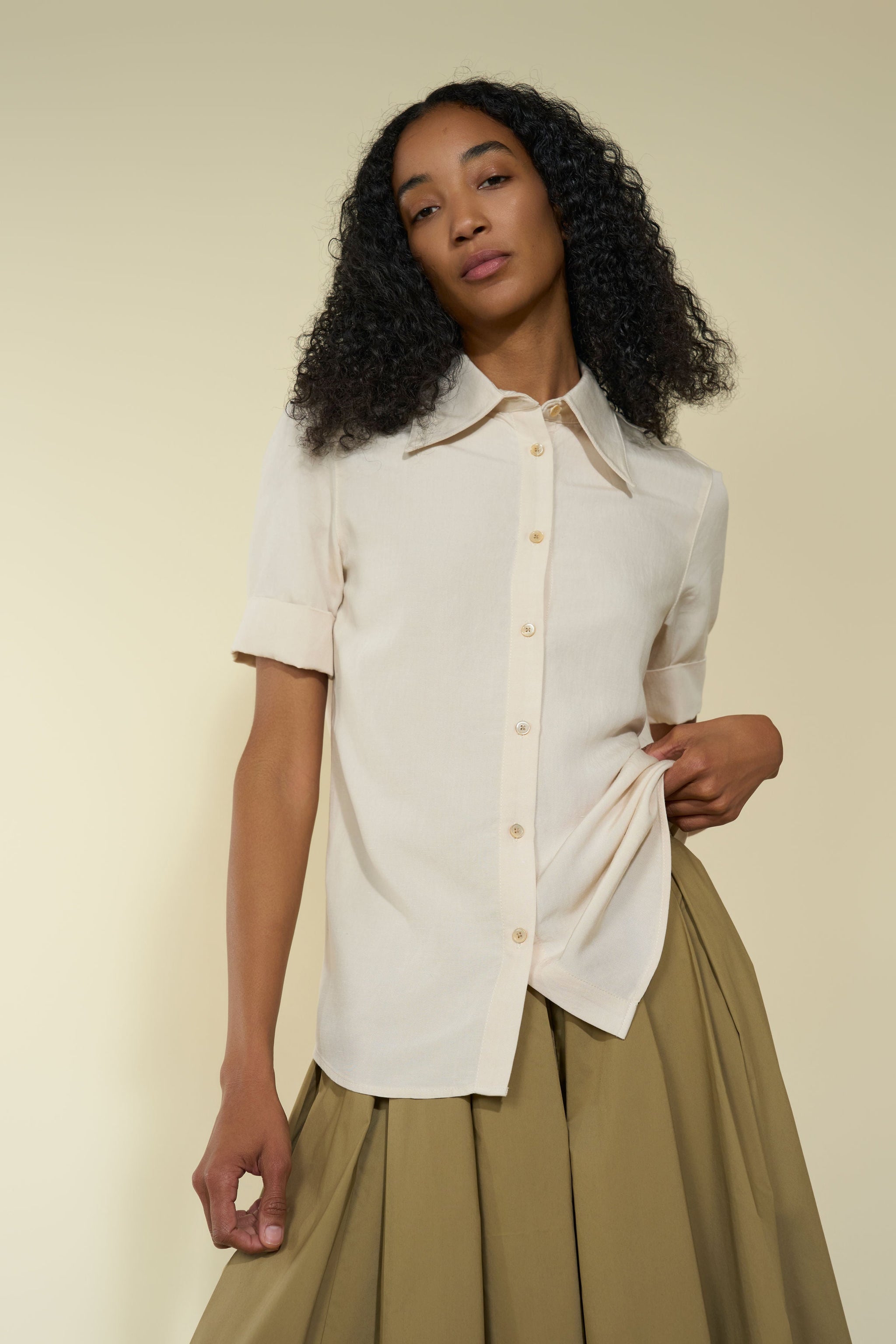 CHICURA SHIRT- GESSO/CREAM